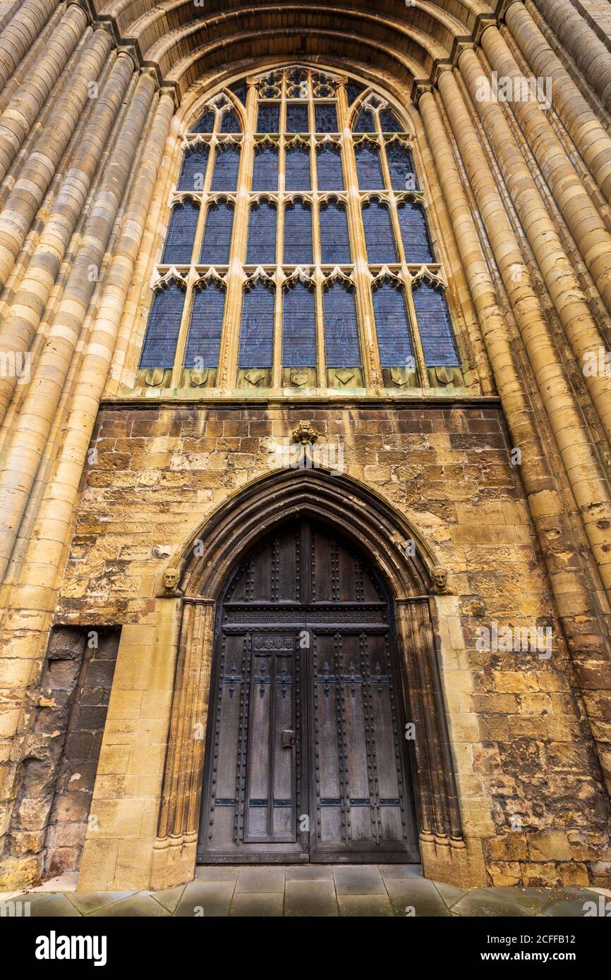 The Norman Arch of the south entrance to Tewkesbury Abbey ...