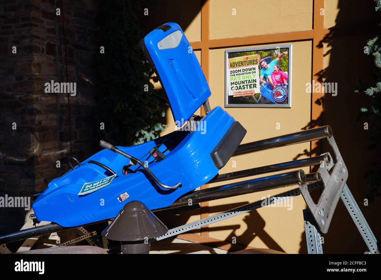 TANNERSVILLE, PA -30 AUG 2020- View of the mountain slide Alpine ...