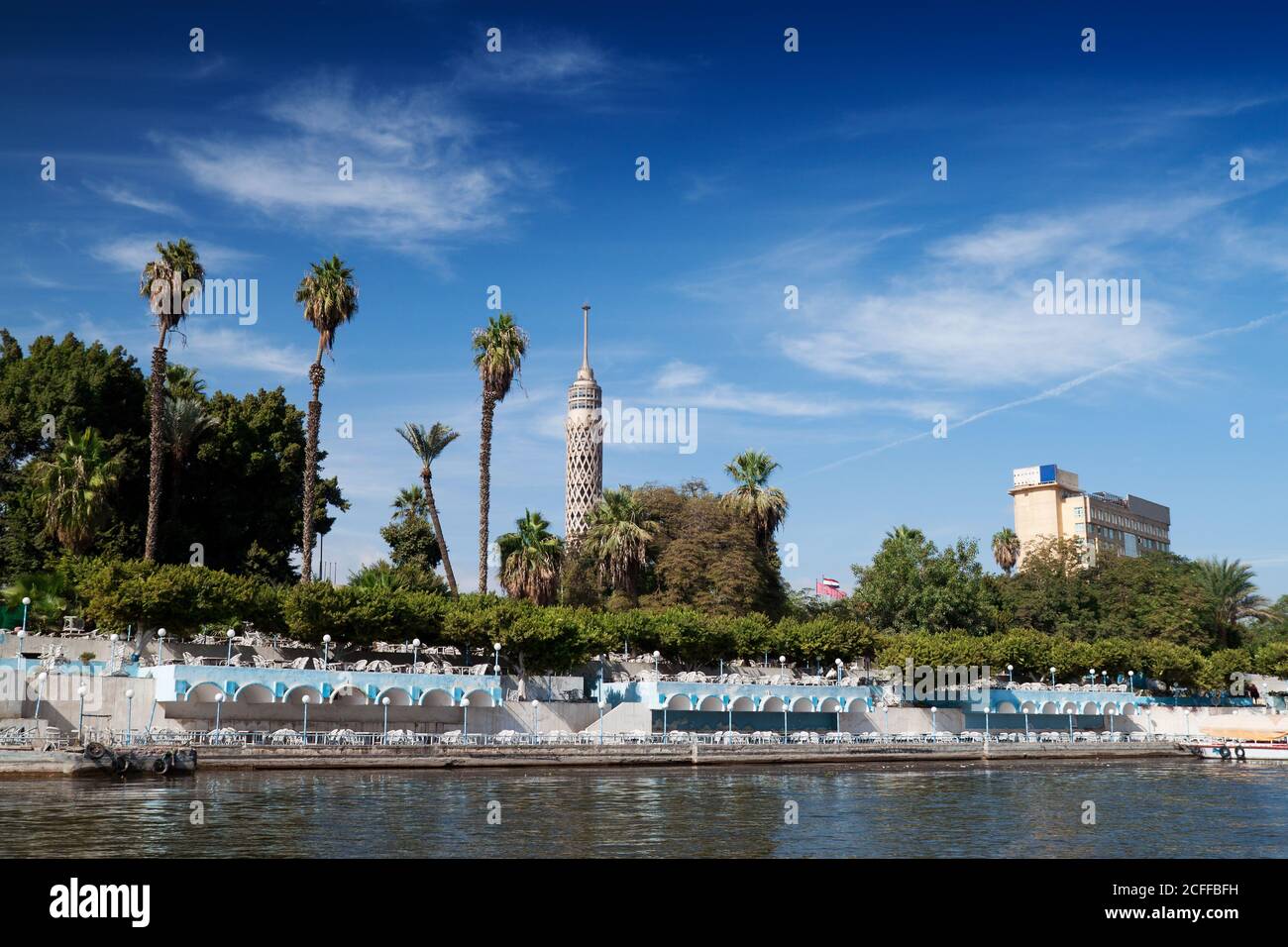Cairo view from Nile river, Egypt Stock Photo - Alamy