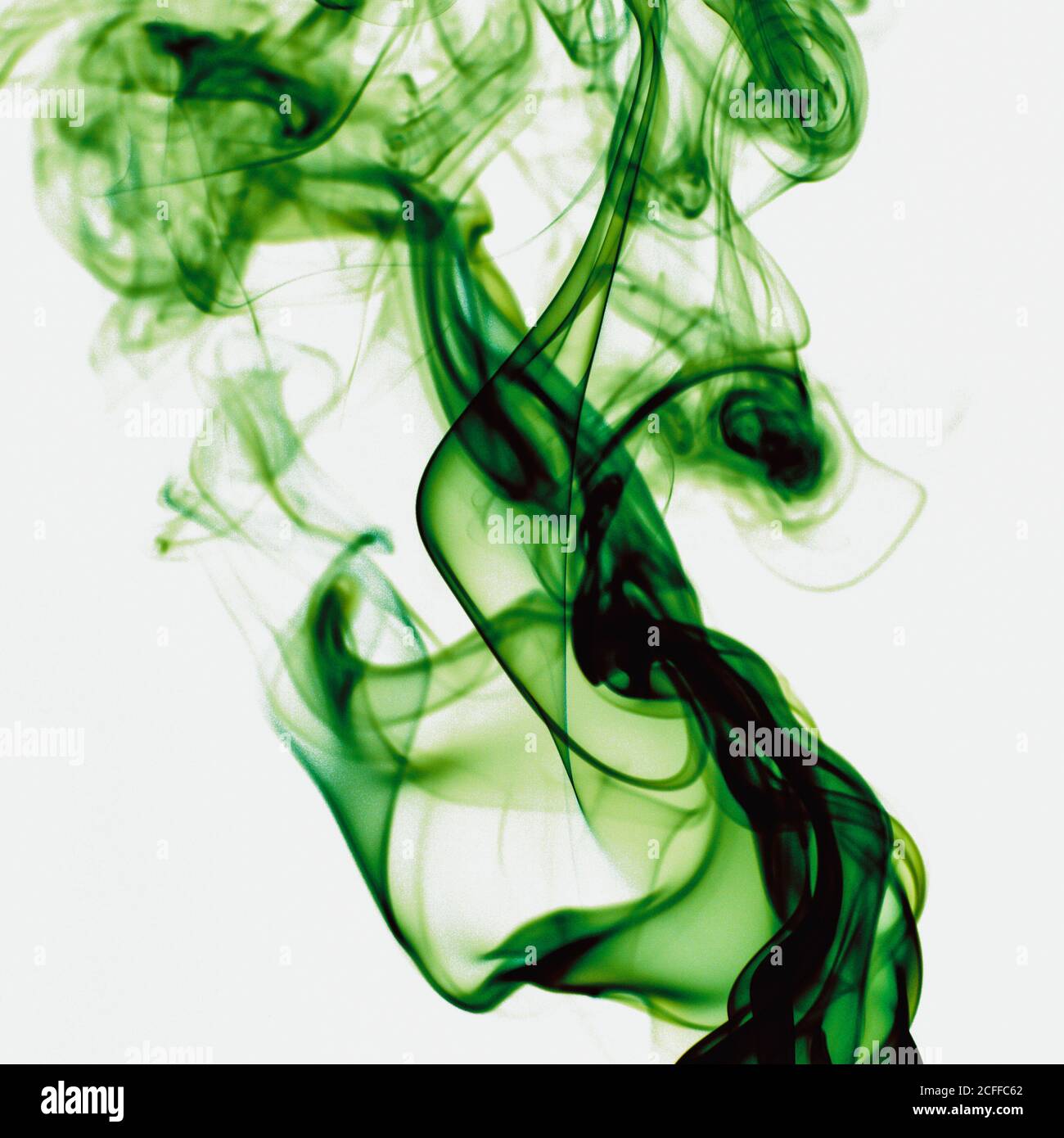 Abstract backdrop with stains of green incense smoke Stock Photo - Alamy