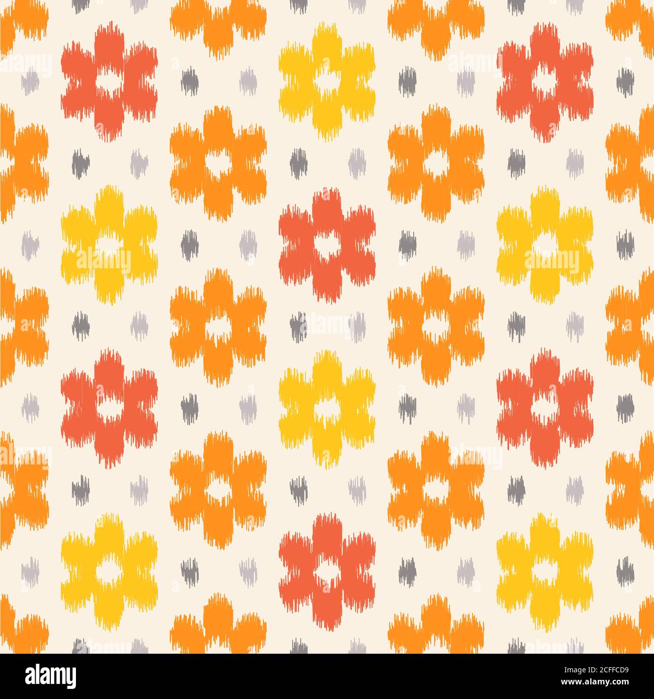 Seamless geometric pattern, based on ikat fabric style. Vector ... Seamless geometric pattern, based on ikat fabric style. Vector ...