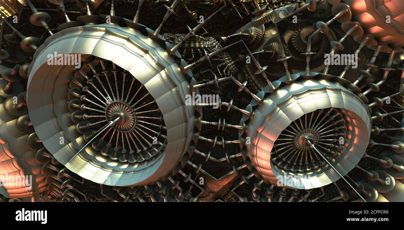 Abstract background, fantastic 3D structures, fictional background ...