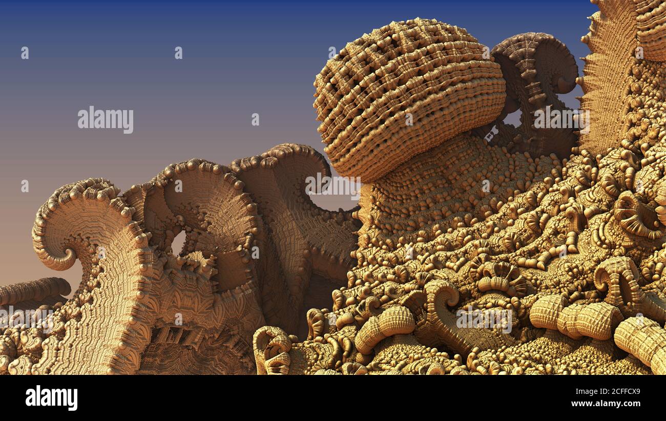 Abstract background, fantastic structures, 3D render illustration Stock ...