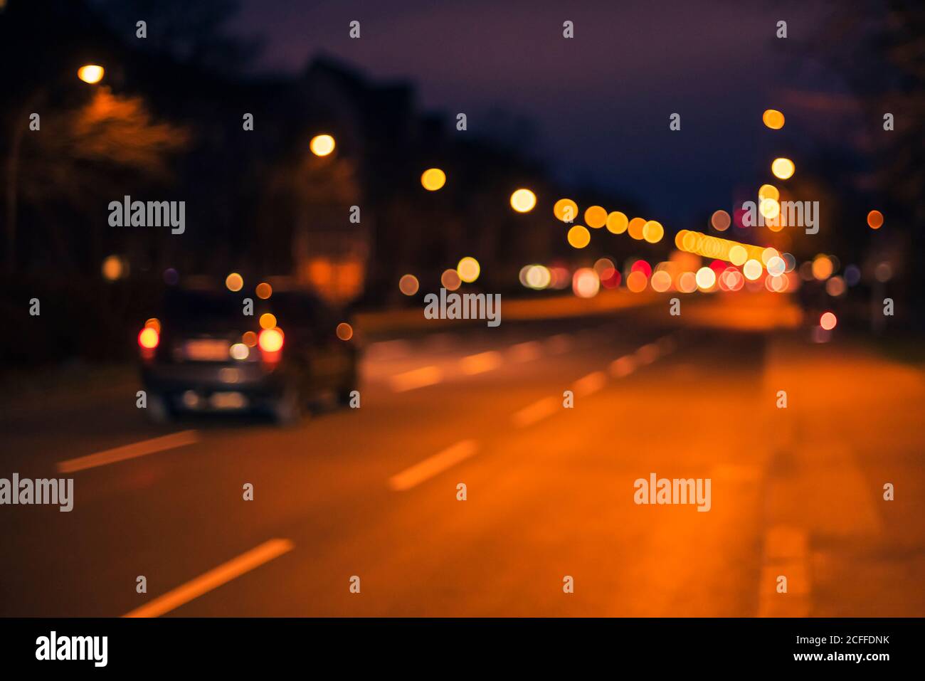 Bokeh photography in urban environment, beautiful bokeh, street lights ...