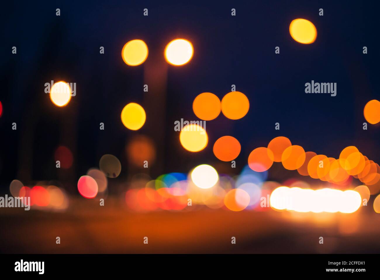 Bokeh photography in urban environment, beautiful bokeh, street lights ...