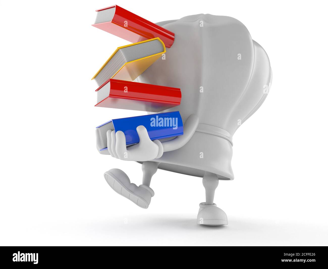 Chef character carrying books isolated on white background Stock Photo ...