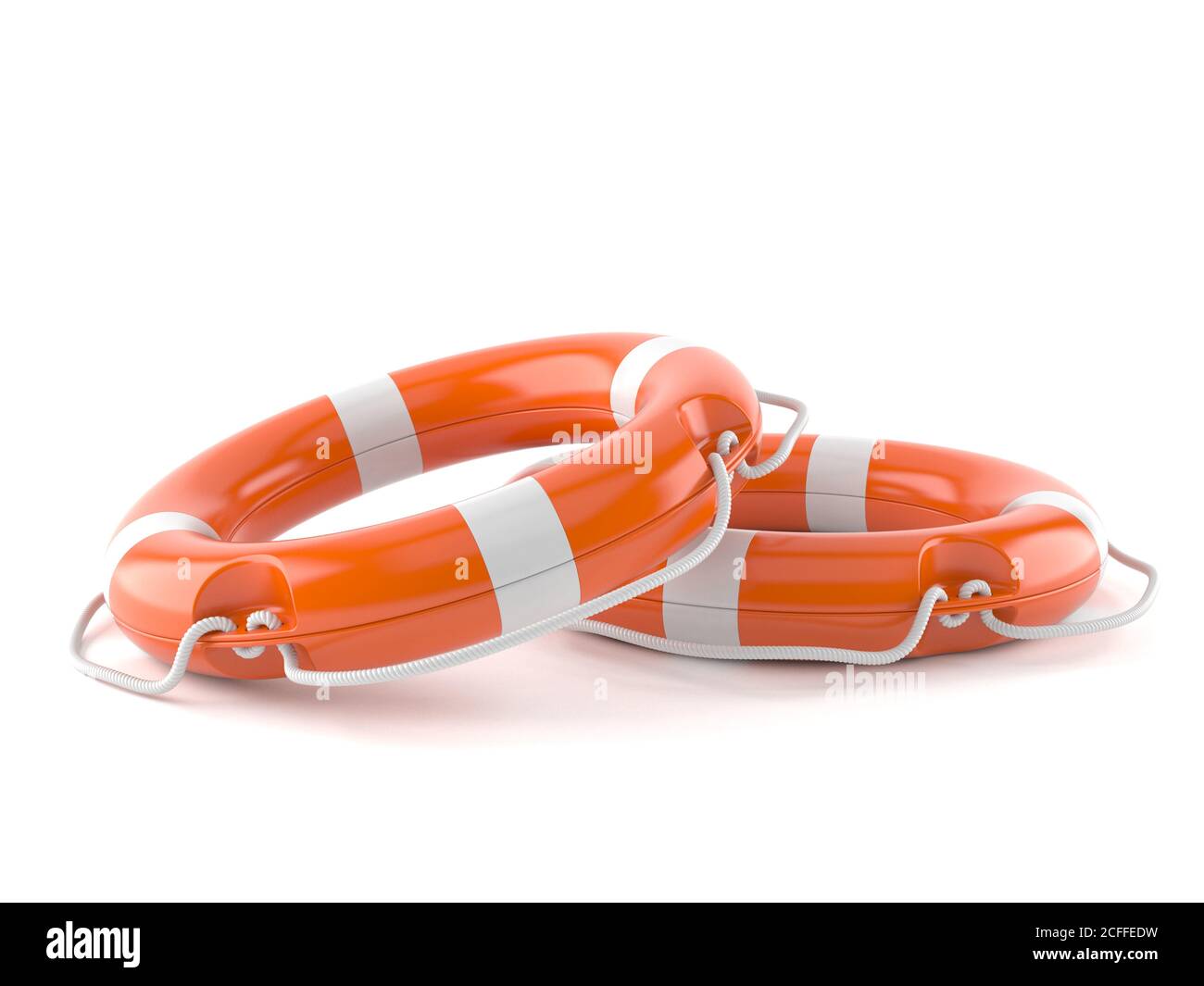 Life buoys isolated on white background Stock Photo - Alamy