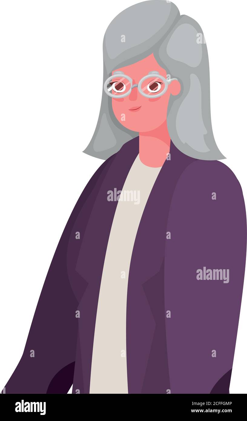 Senior woman cartoon vector design Stock Vector Image & Art - Alamy