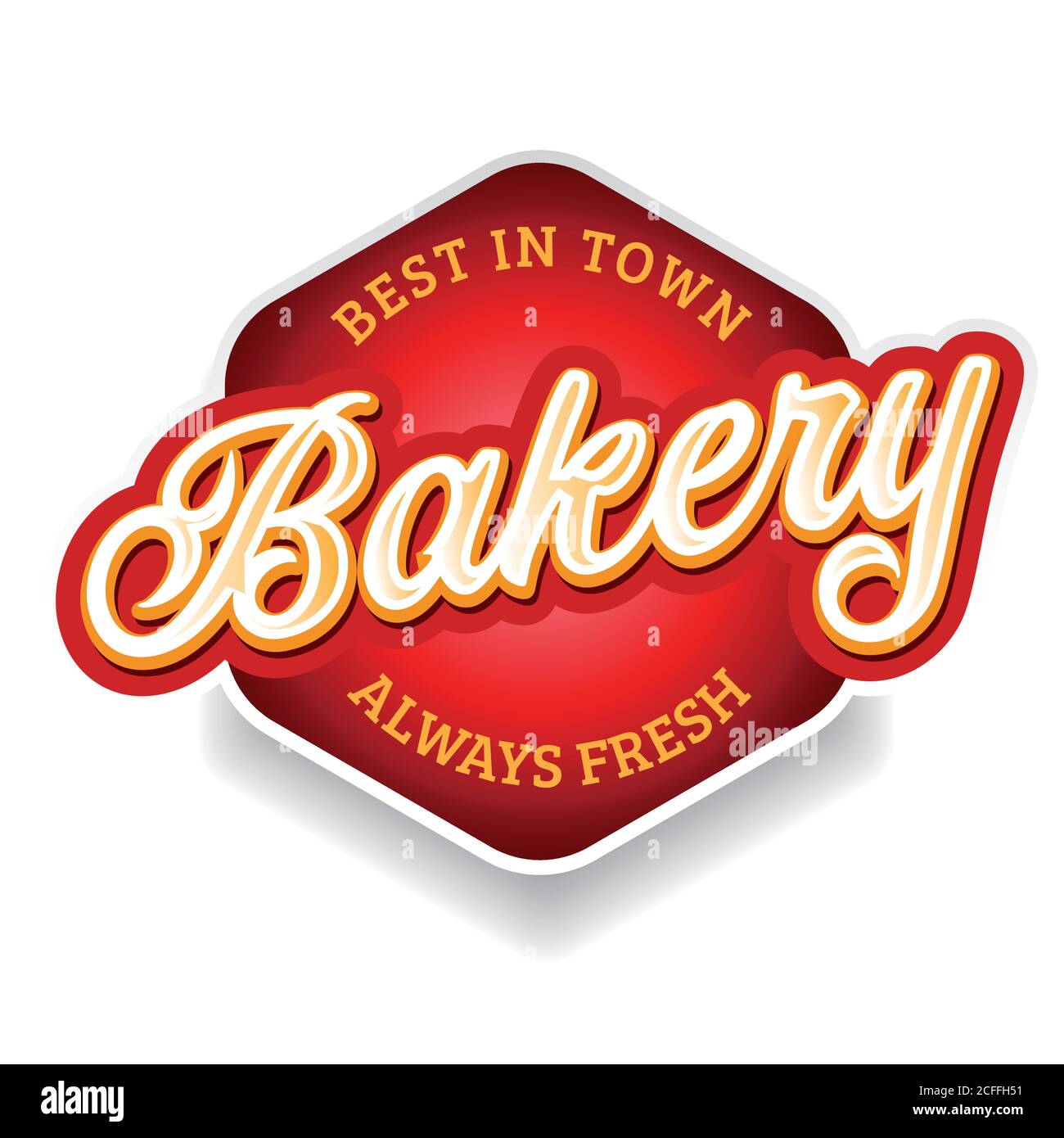 Bakery sign label lettering vintage Stock Vector Image & Art - Alamy