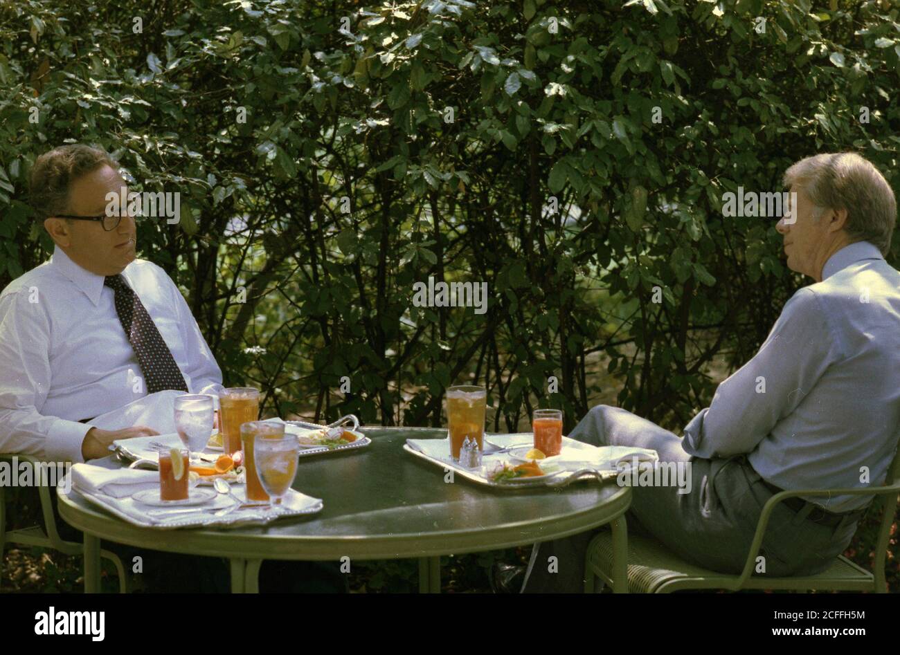 Henry Kissinger and Jimmy Carter during a lunch meeting on the White ...