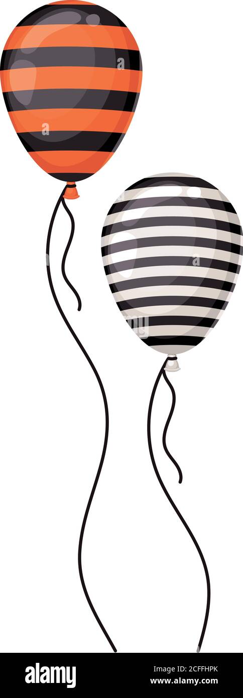 Isolated striped party balloons vector design Stock Vector Image & Art ...