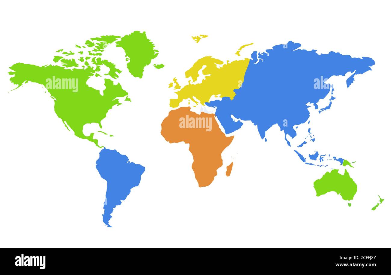 Continents World map Background Stock Photo - Alamy