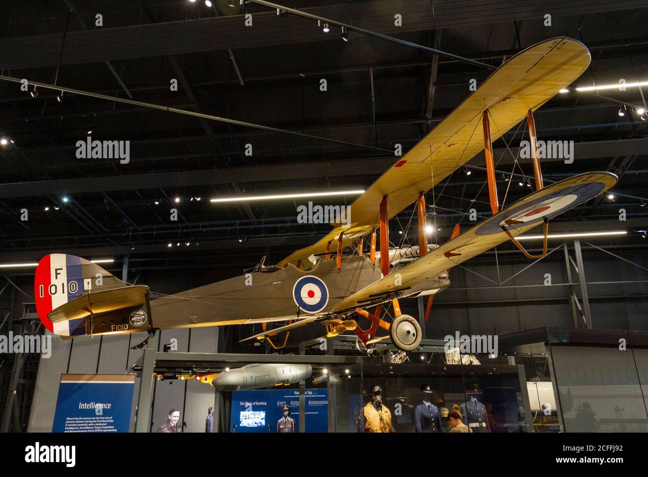 A De Havilland DH9A (1918-31), known also as a 'Ninak' hanging above ...