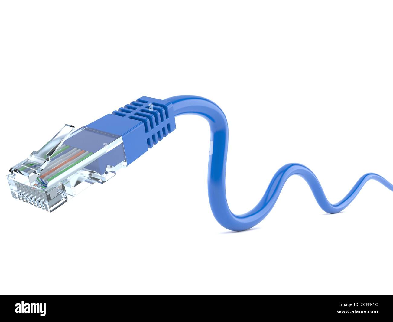 Network cable isolated on white background Stock Photo - Alamy
