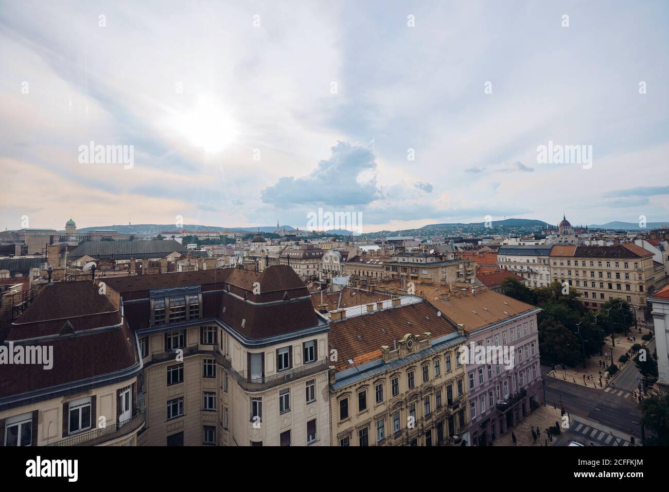 Majestic buildings and houses in bright cloudy day Stock Photo - Alamy