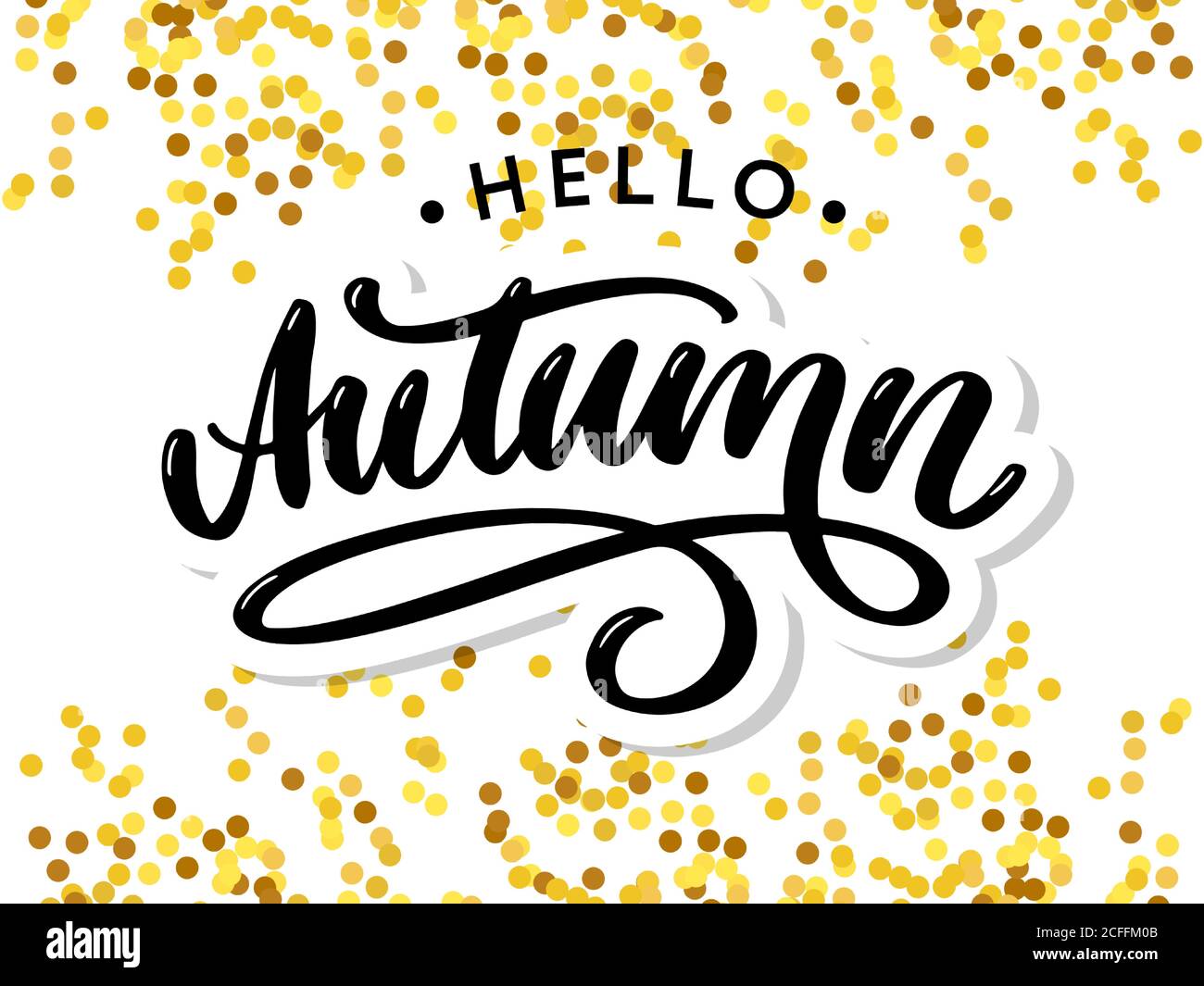 Hello, Autumn. Goodbye, Summer. The trend calligraphy. Vector ...
