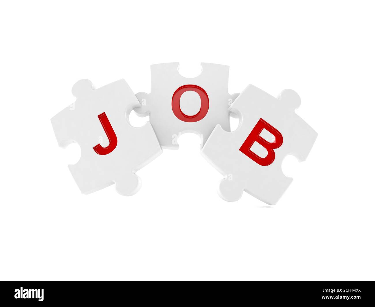 Job jigsaw puzzle isolated on white background Stock Photo - Alamy