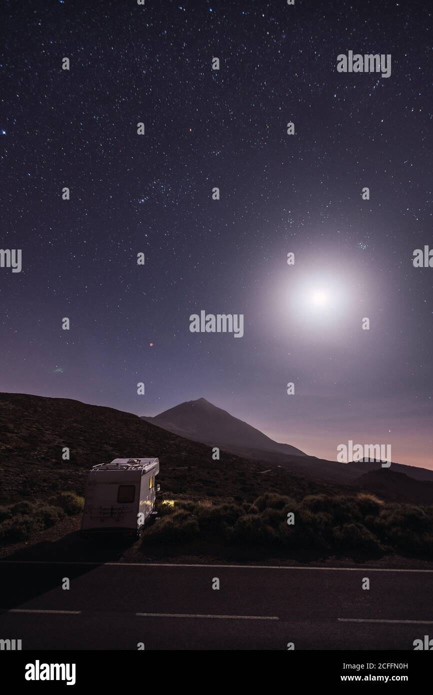 Camping trailer starry sky night hi-res stock photography and images ...