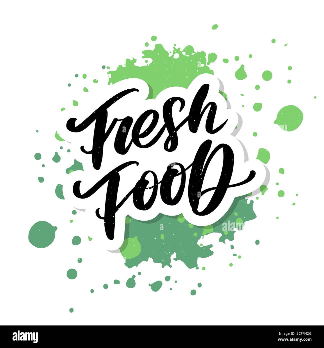 Vector illustration, food design. Hand lettering for restaurant, cafe ...