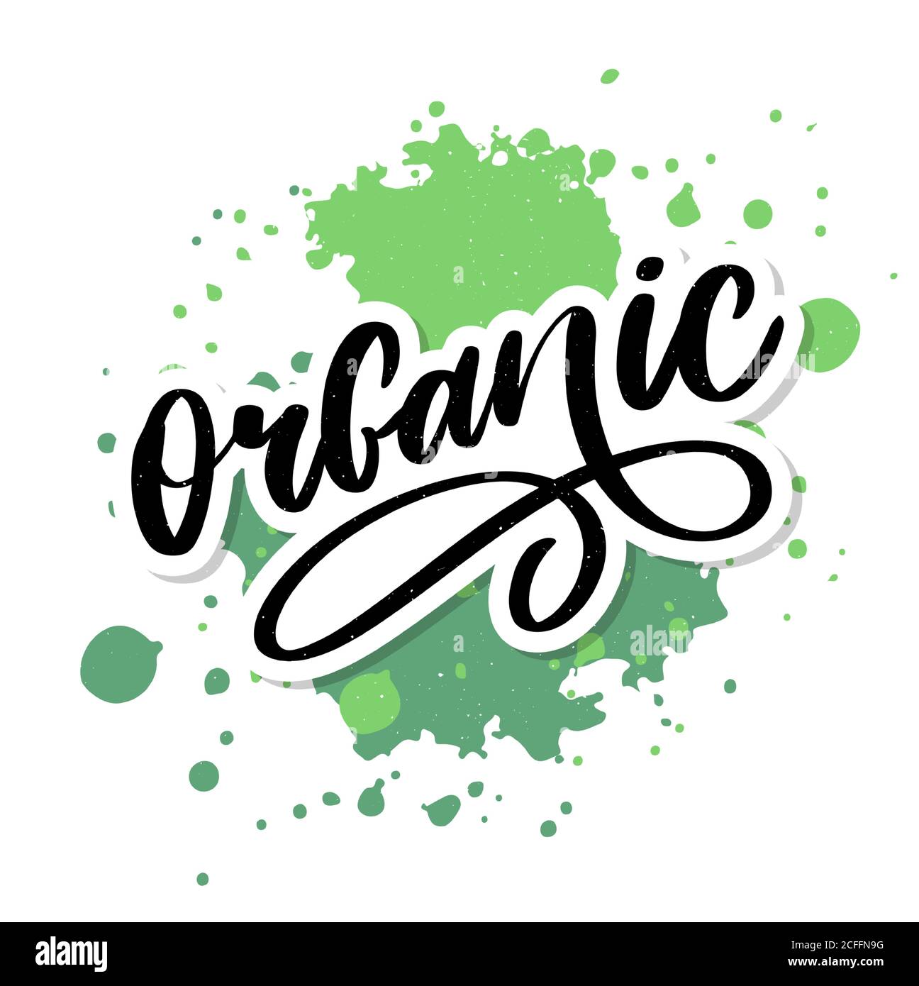 100% organic food word Stock Vector Images - Alamy
