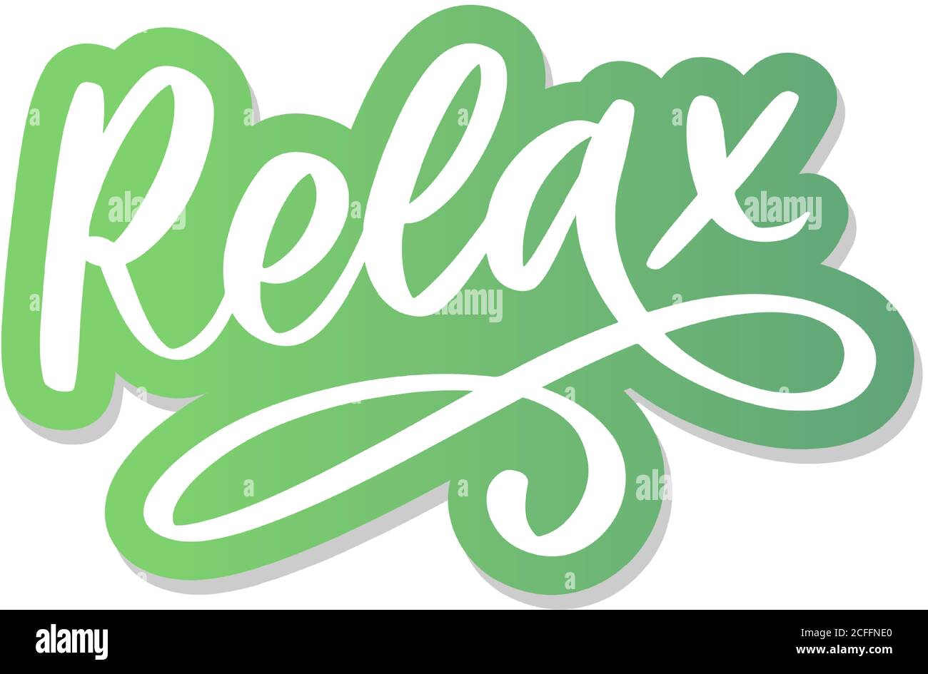 Hand drawn typography lettering phrase Relax isolated on the white ...