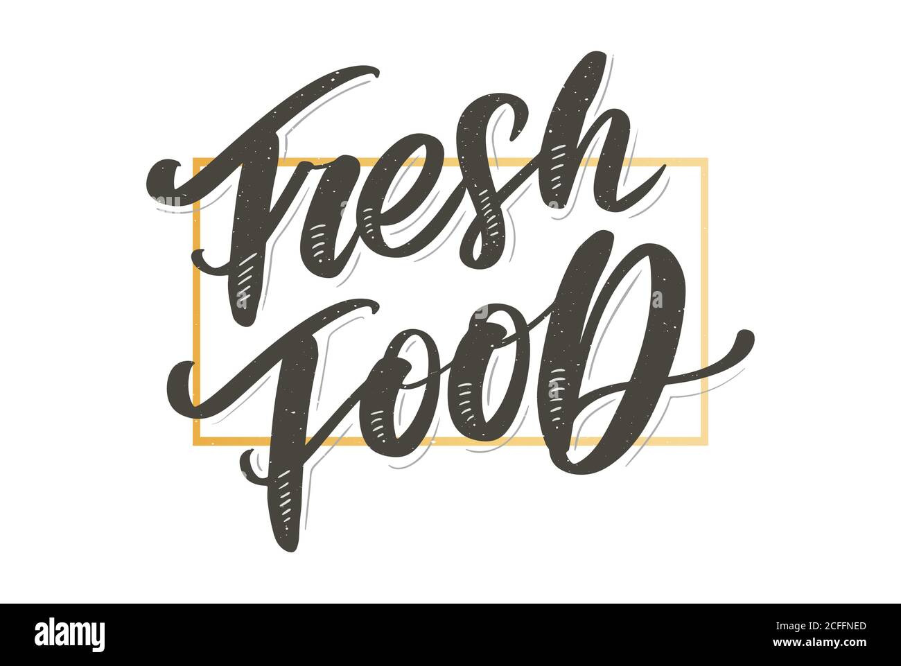 Vector illustration, food design. Hand lettering for restaurant, cafe ...