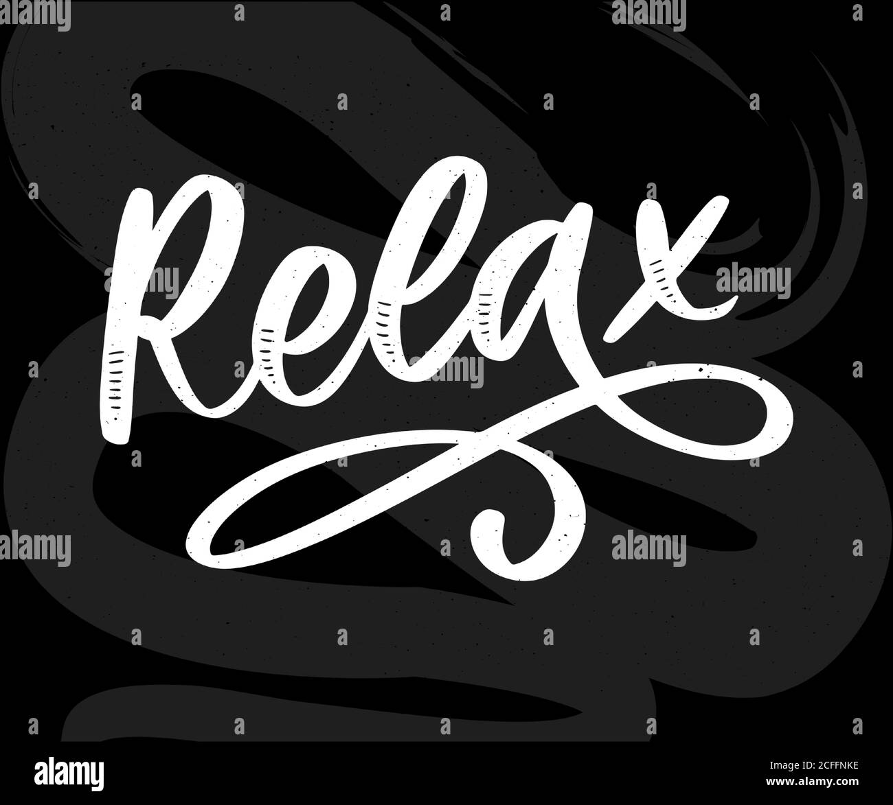 Hand drawn typography lettering phrase Relax isolated on the white ...
