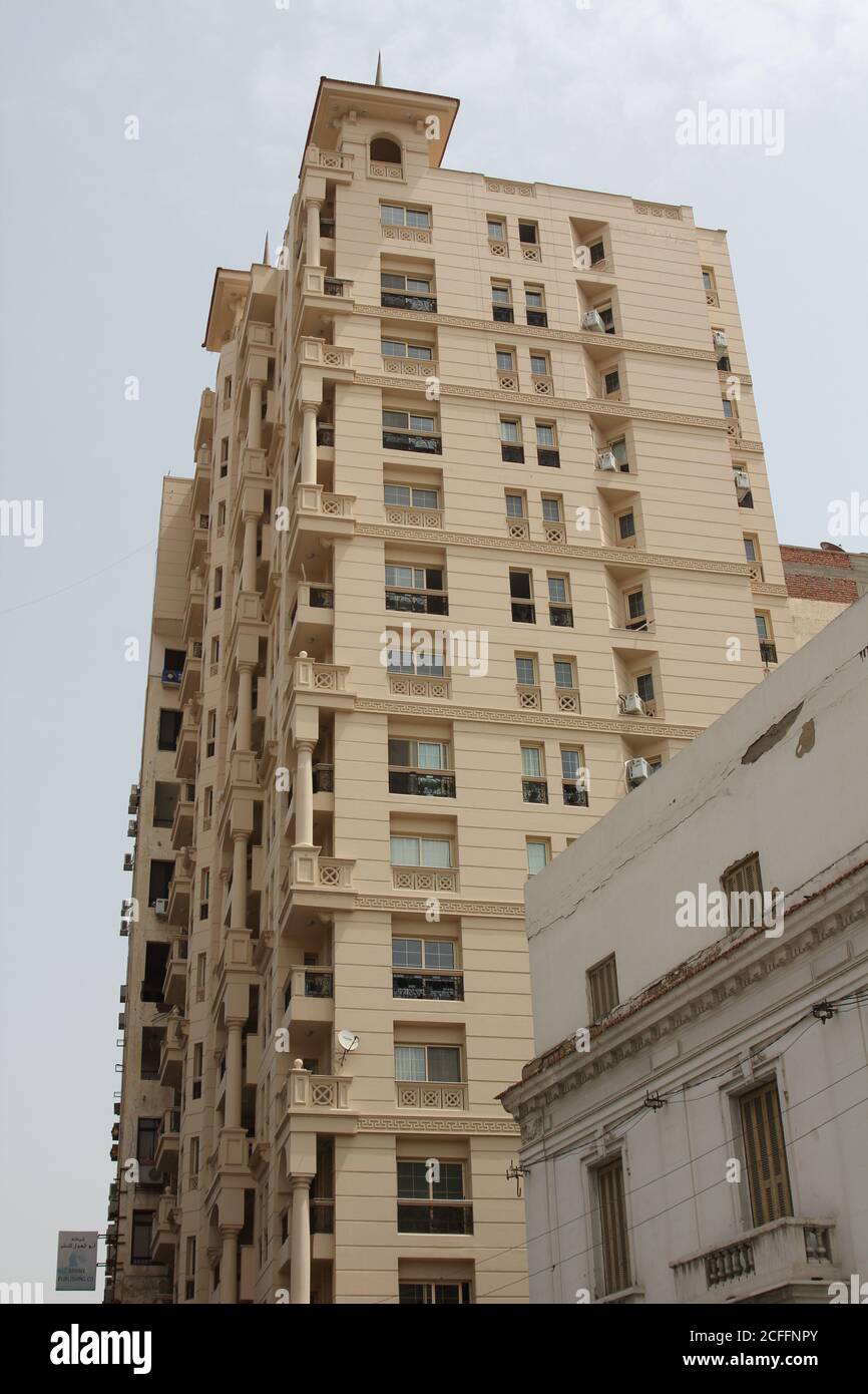 Typical high rise residence in Alexandria Egypt Stock Photo - Alamy