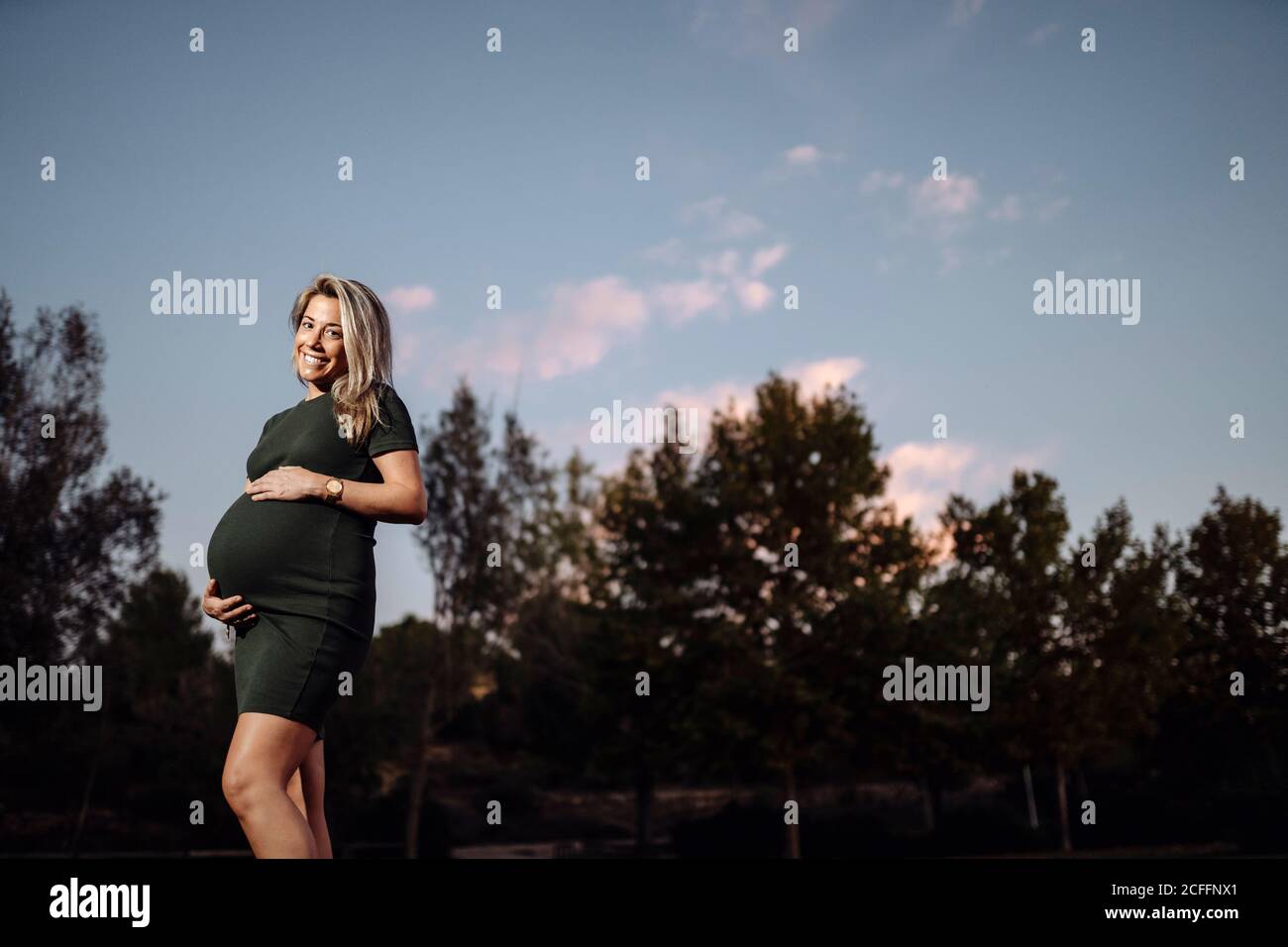 Woman belly low angle hi-res stock photography and images - Alamy
