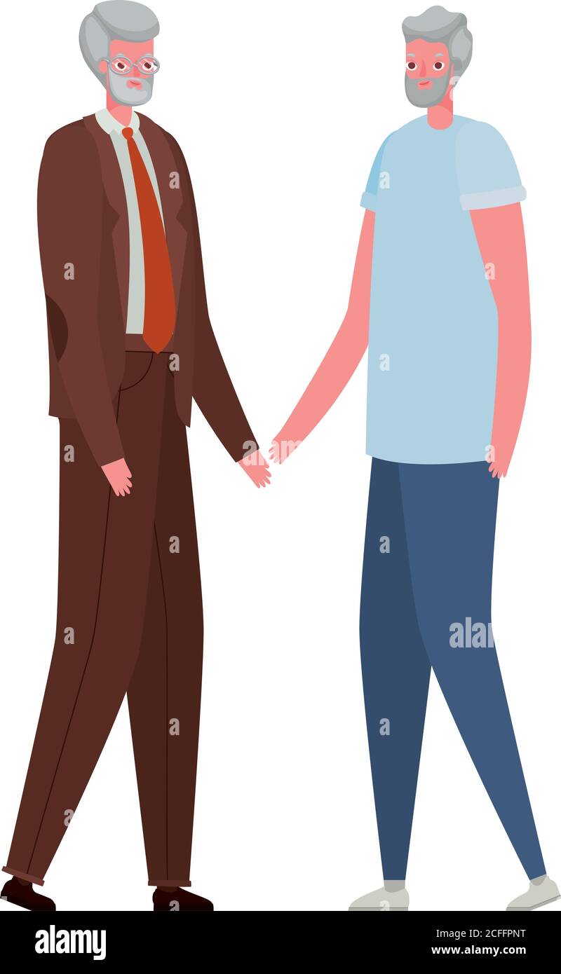 Senior Men Cartoons Vector Design Stock Vector Image And Art Alamy
