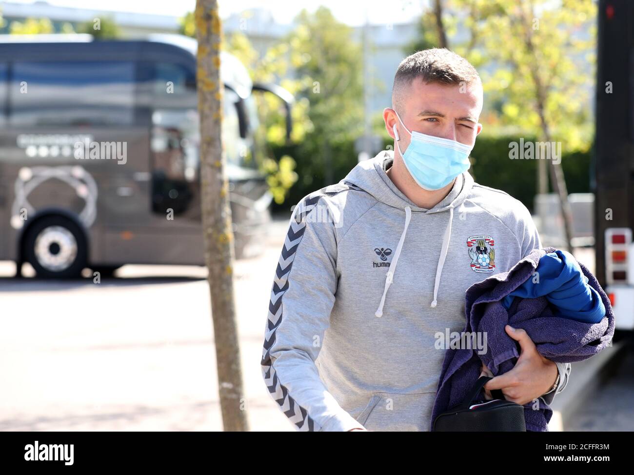 Coventry City’s Jamie Allen arrives ahead of the Carabao Cup first ...