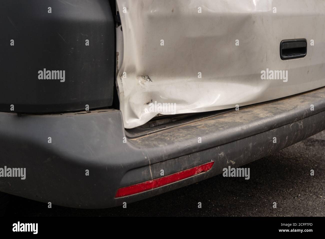 Bumps and scratches in a transport car Stock Photo - Alamy