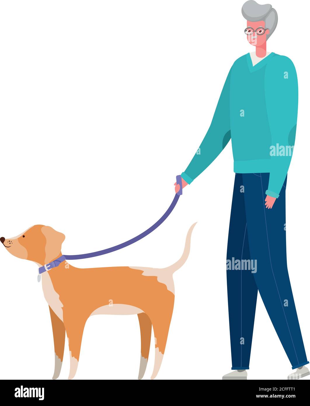 Senior dog at home Cut Out Stock Images & Pictures - Alamy