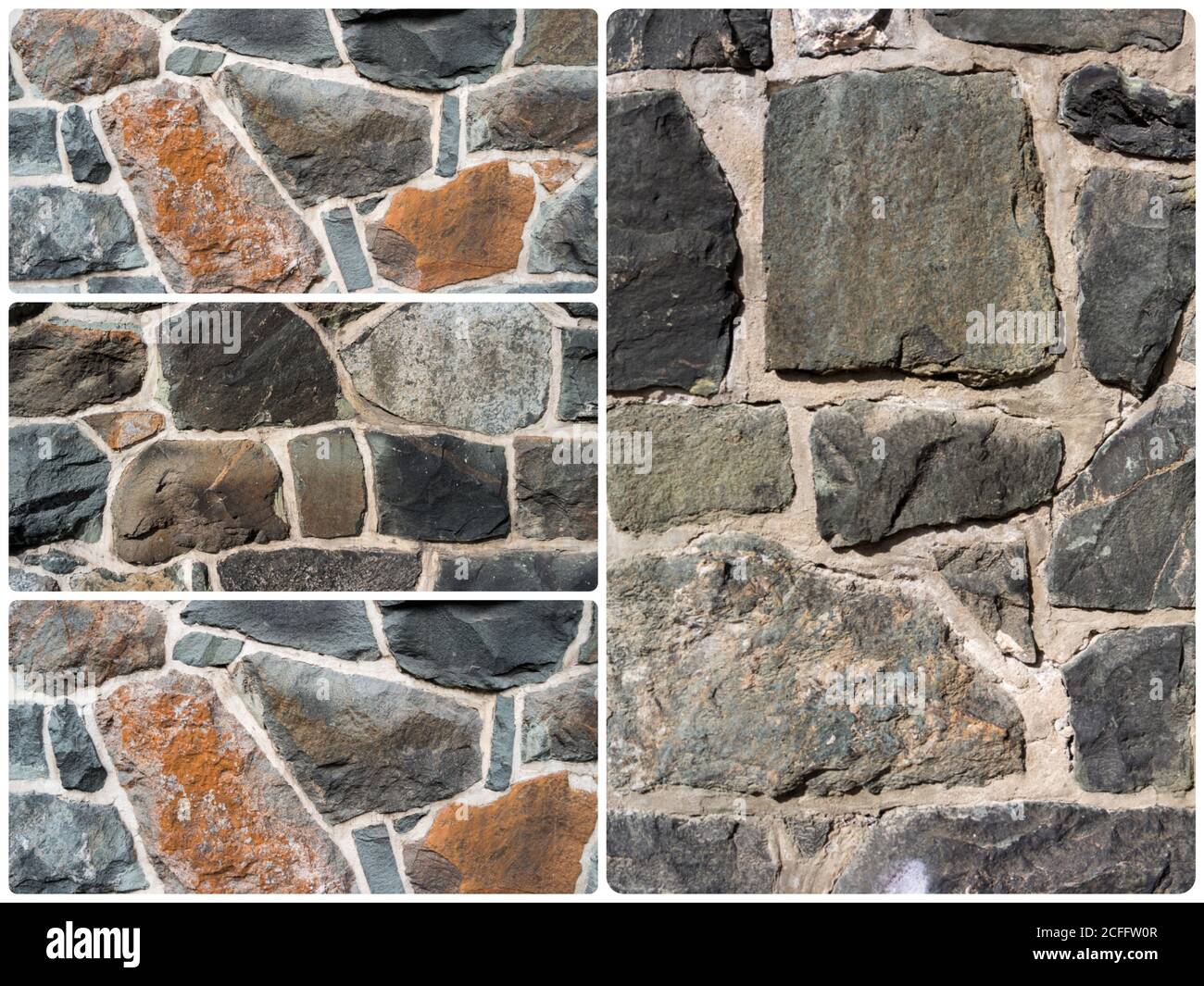 nature wall texture stone collage Stock Photo - Alamy