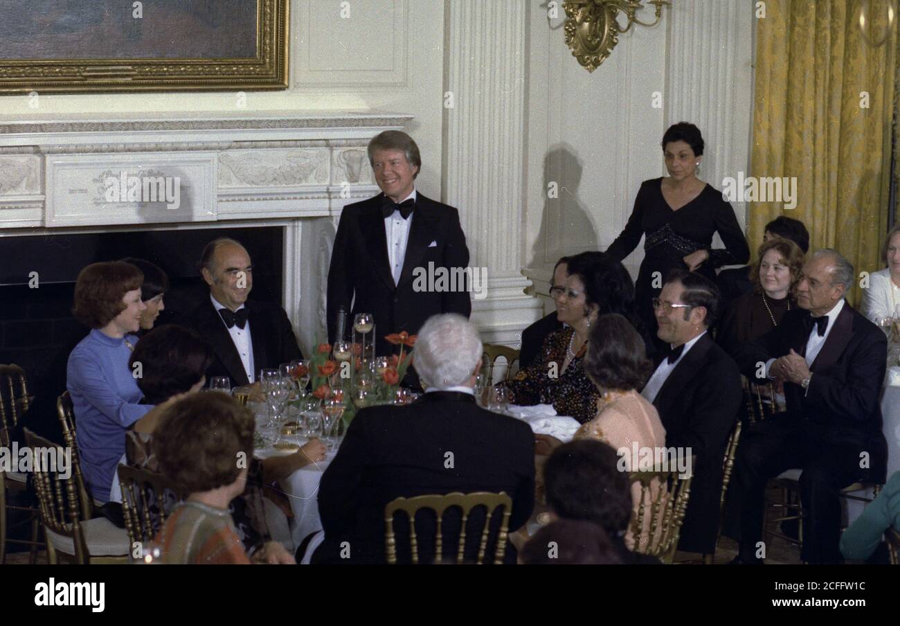 Jimmy Carter and Rosalynn Carter host State Dinner in honor of ...