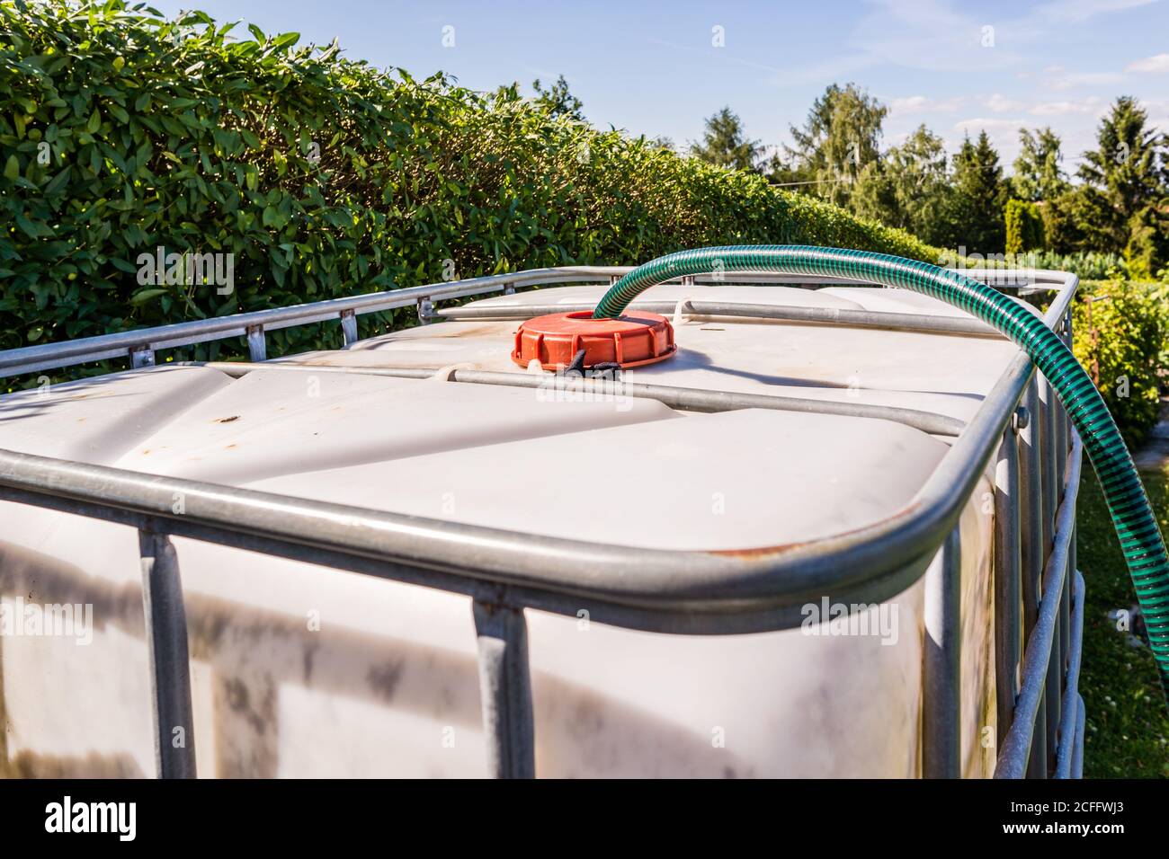 Water container for the temporary water supply Stock Photo - Alamy