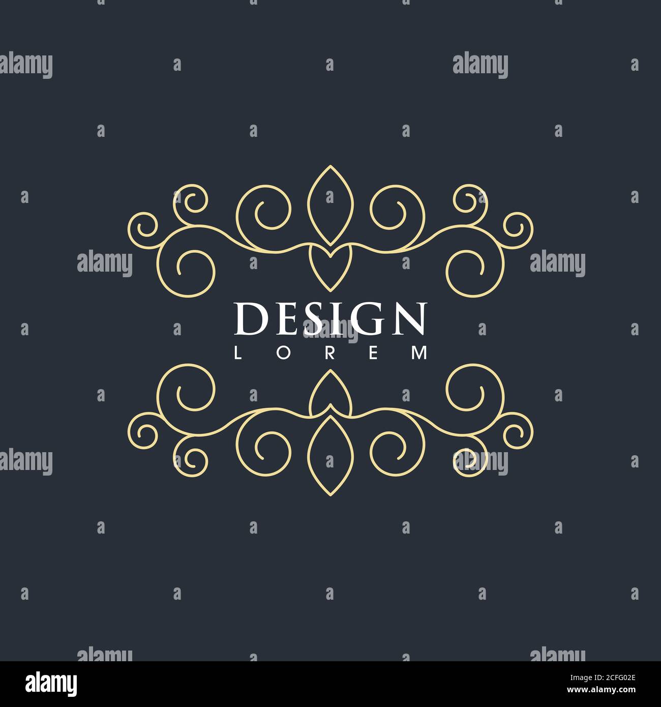 Vintage border line Template vector illustration design Stock Vector ...