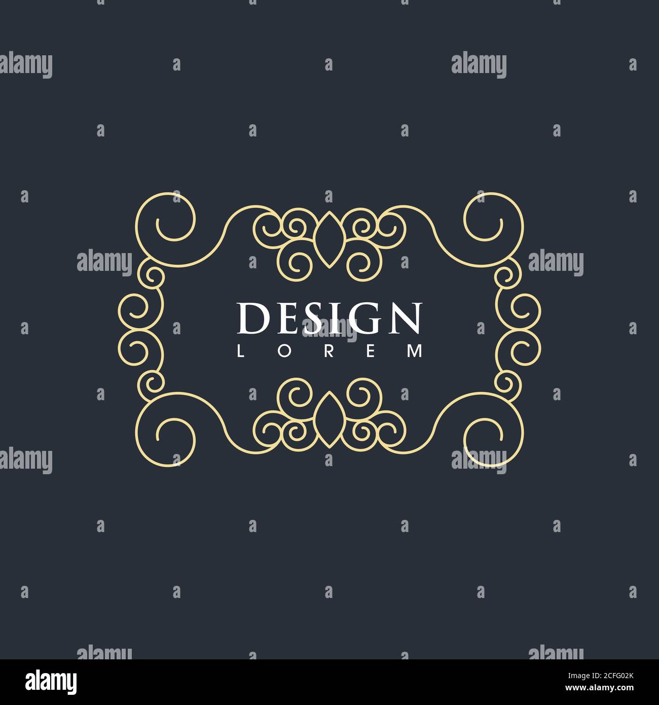 Vintage border line Template vector illustration design Stock Vector ...