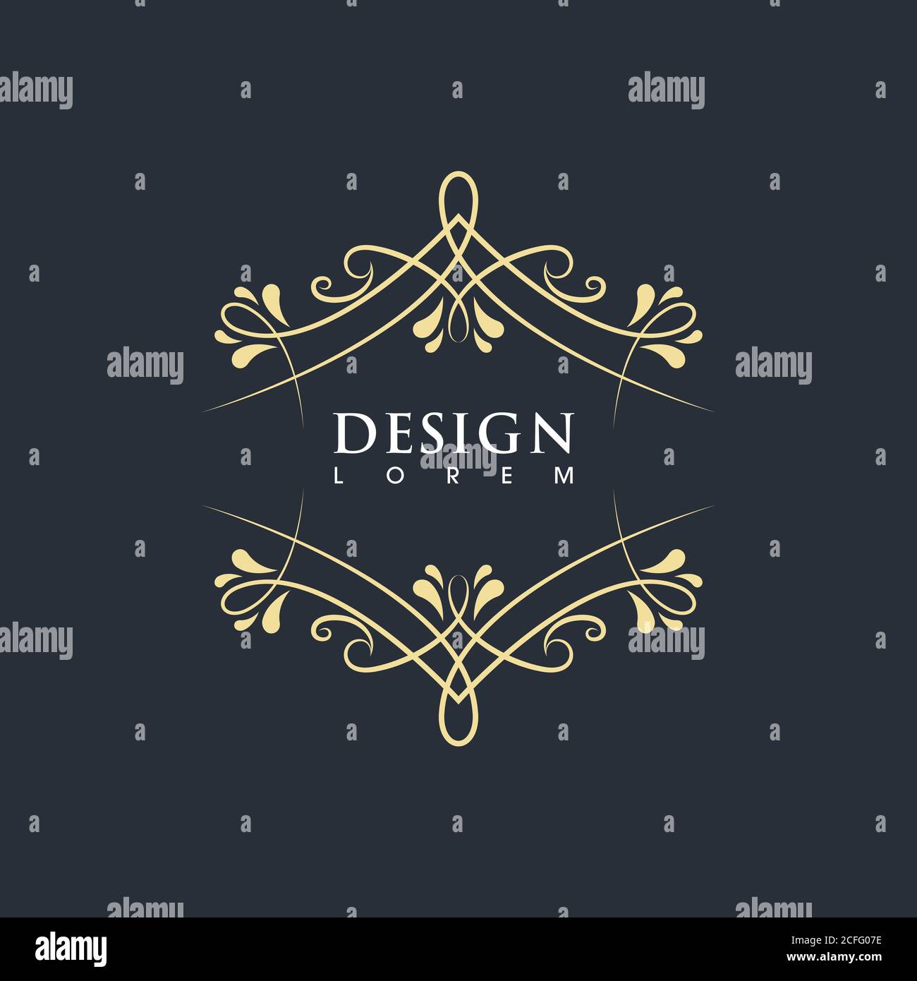 Vintage border line Template vector illustration design Stock Vector ...