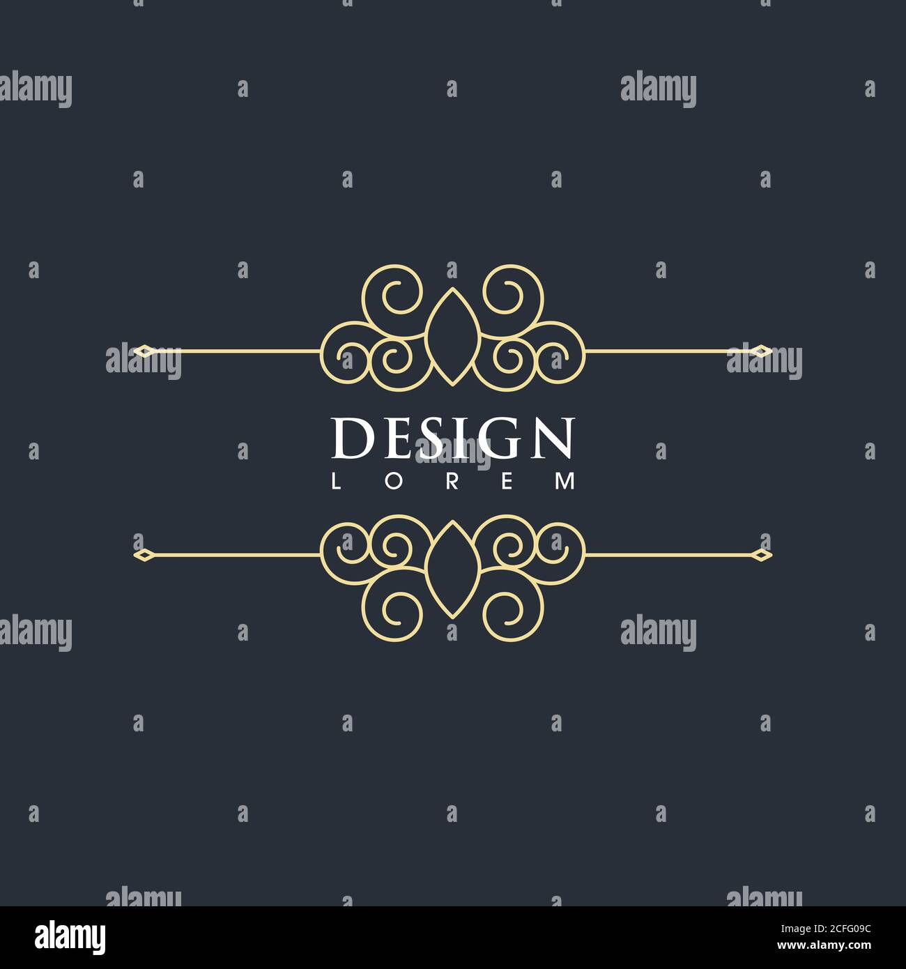 Vintage border line Template vector illustration design Stock Vector ...