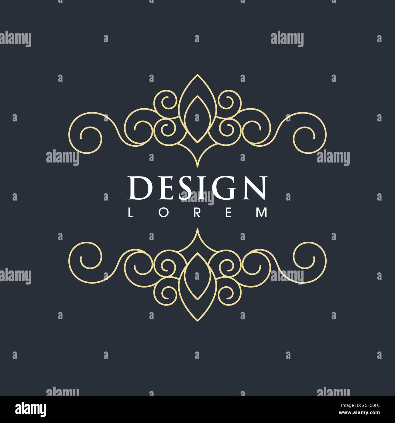 Vintage border line Template vector illustration design Stock Vector ...