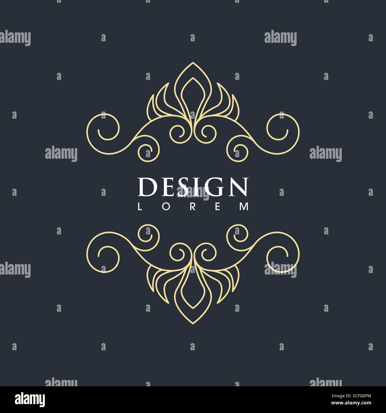 Vintage border line Template vector illustration design Stock Vector ...
