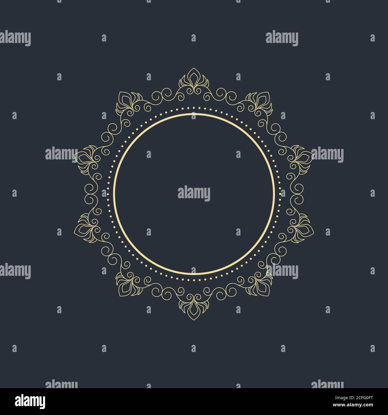 Vintage border line Template vector illustration design Stock Vector ...