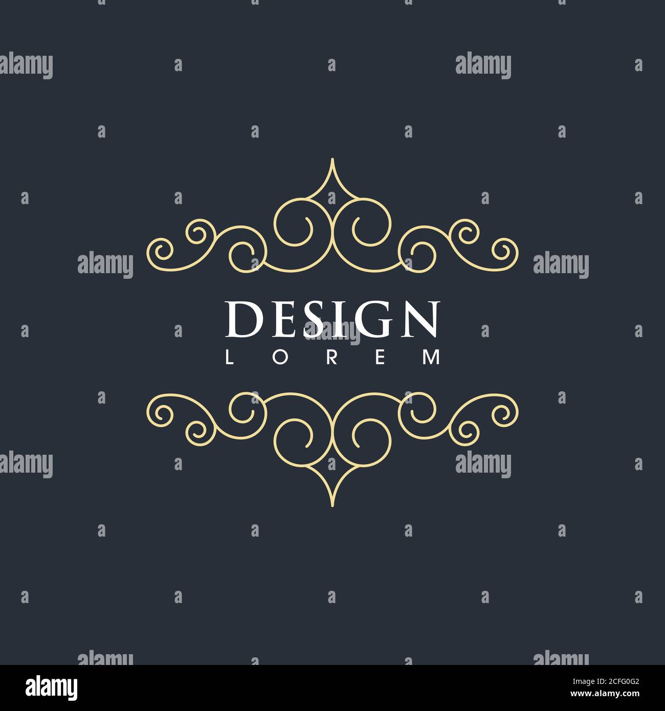 Vintage border line Template vector illustration design Stock Vector ...
