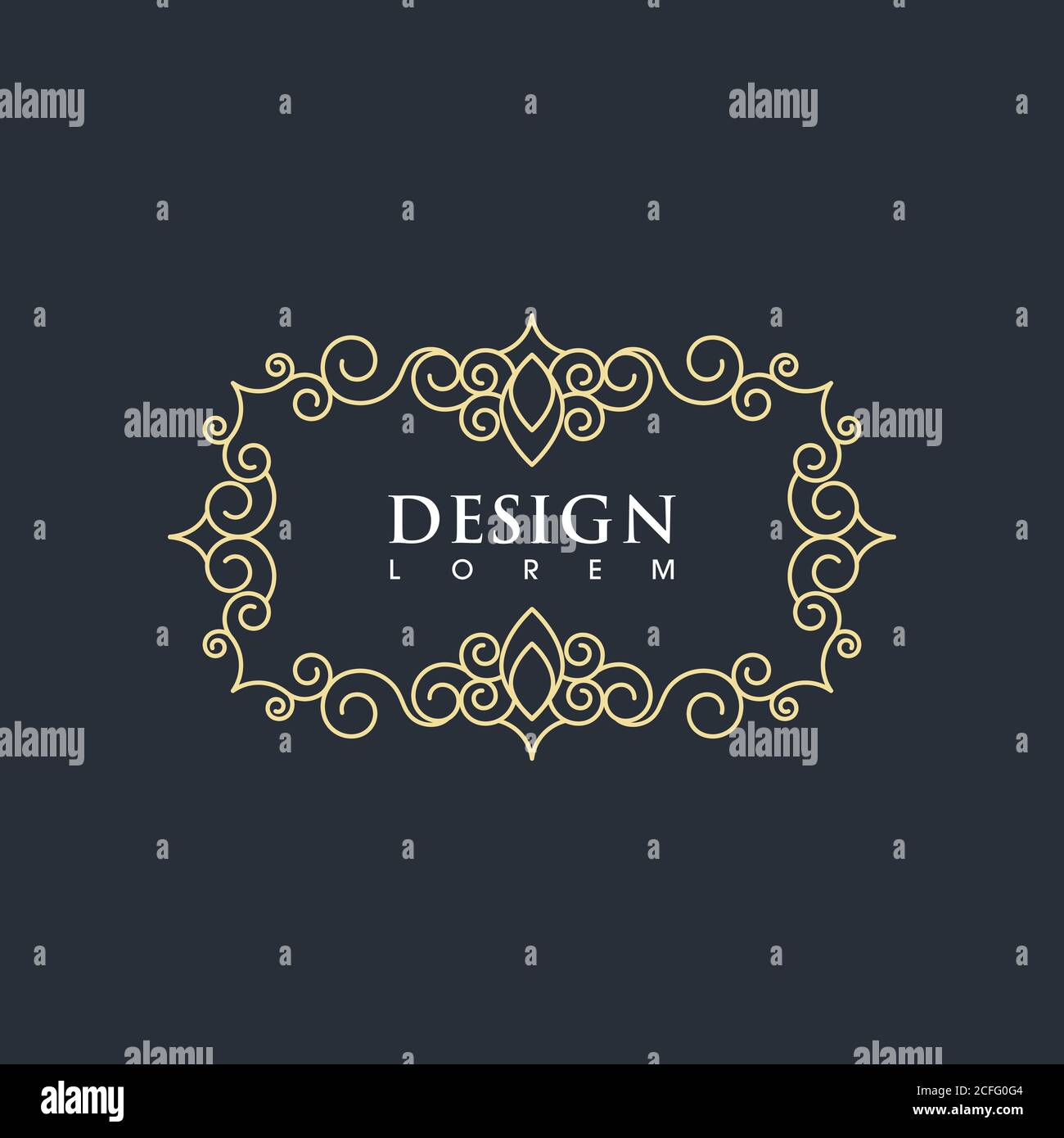 Vintage border line Template vector illustration design Stock Vector ...