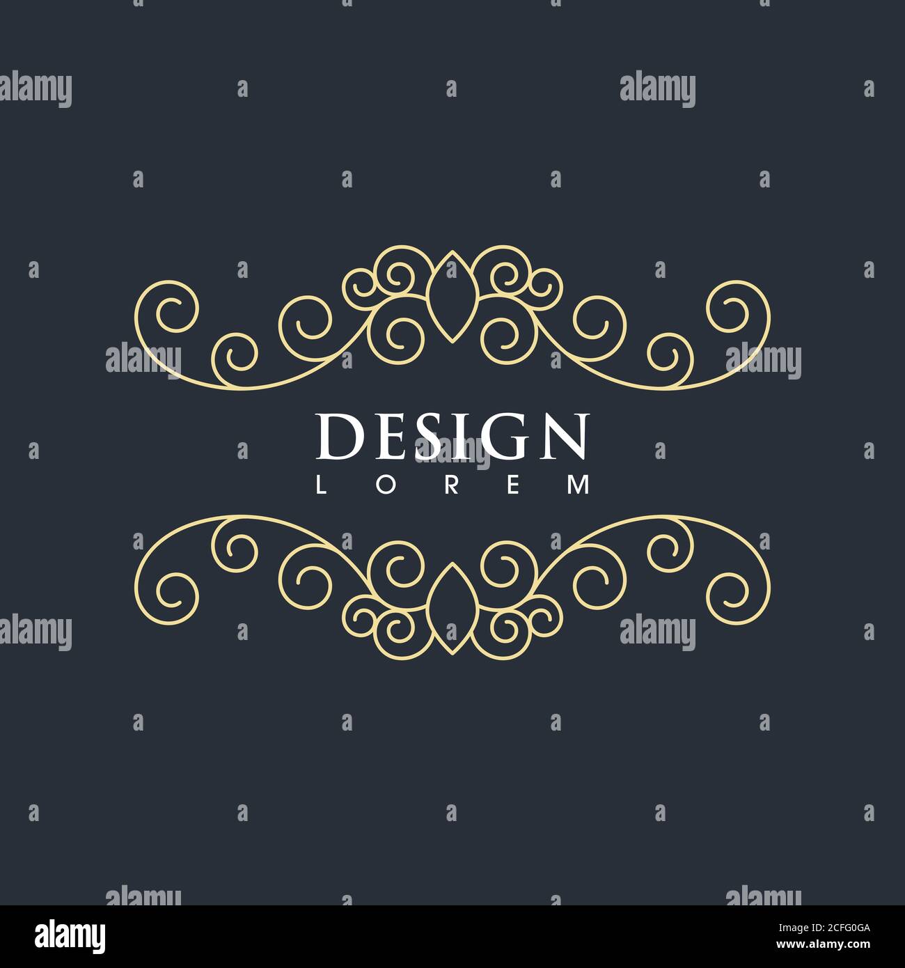 Vintage border line Template vector illustration design Stock Vector ...