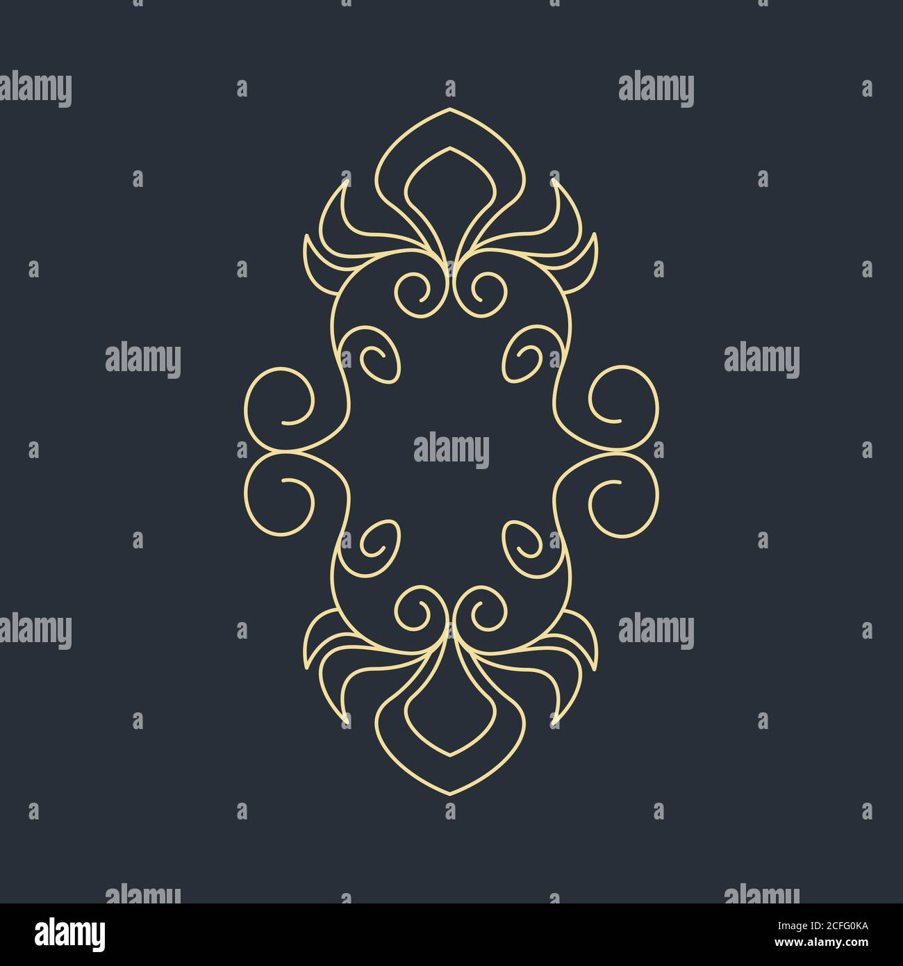 Vintage border line Template vector illustration design Stock Vector ...