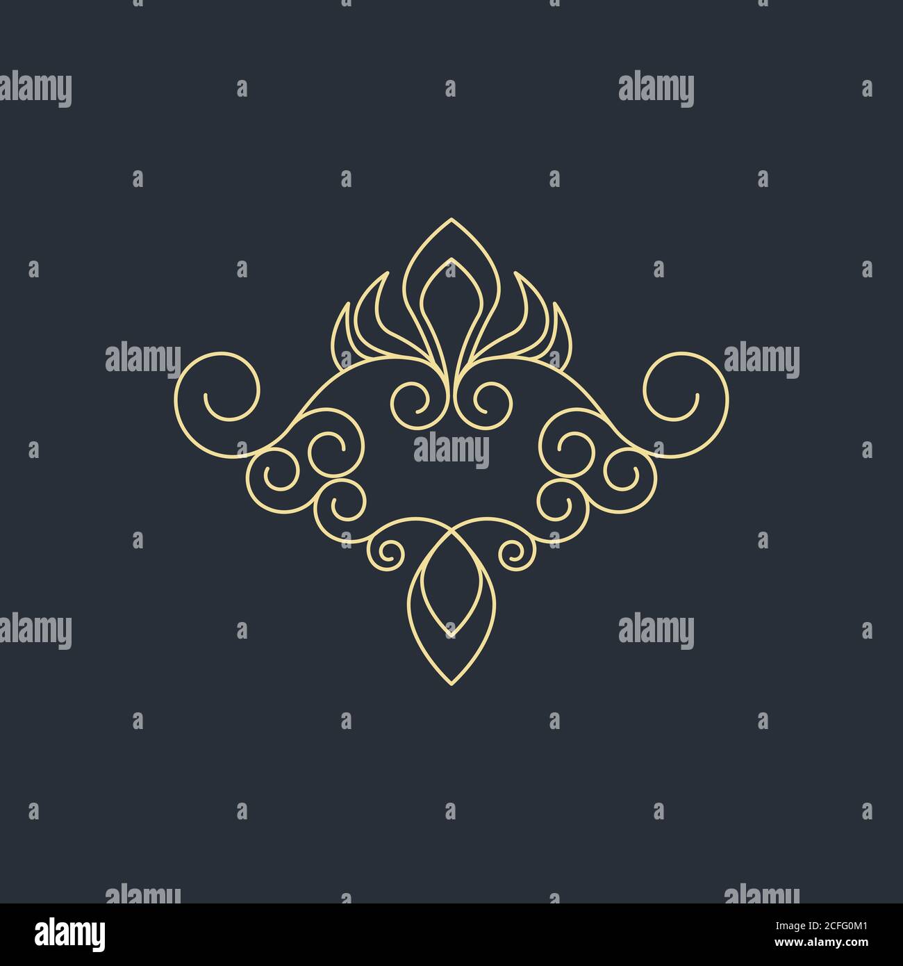 Vintage border line Template vector illustration design Stock Vector ...