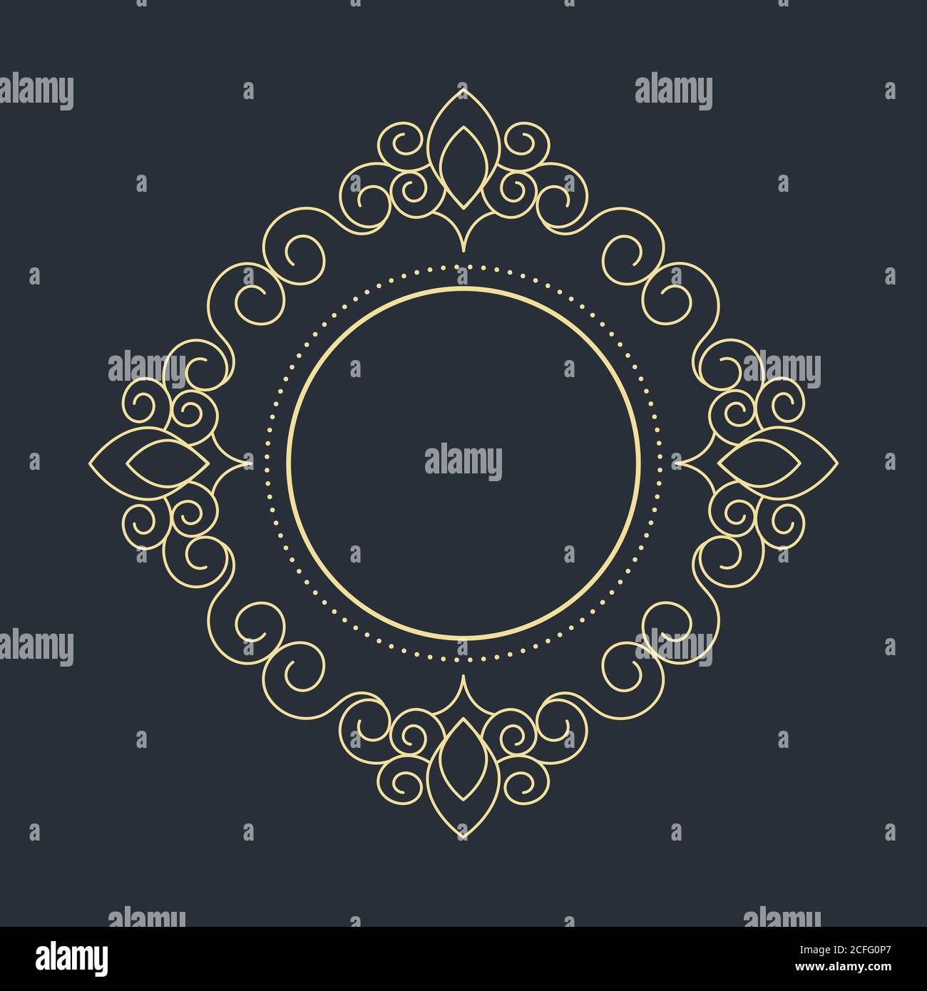 Vintage border line Template vector illustration design Stock Vector ...