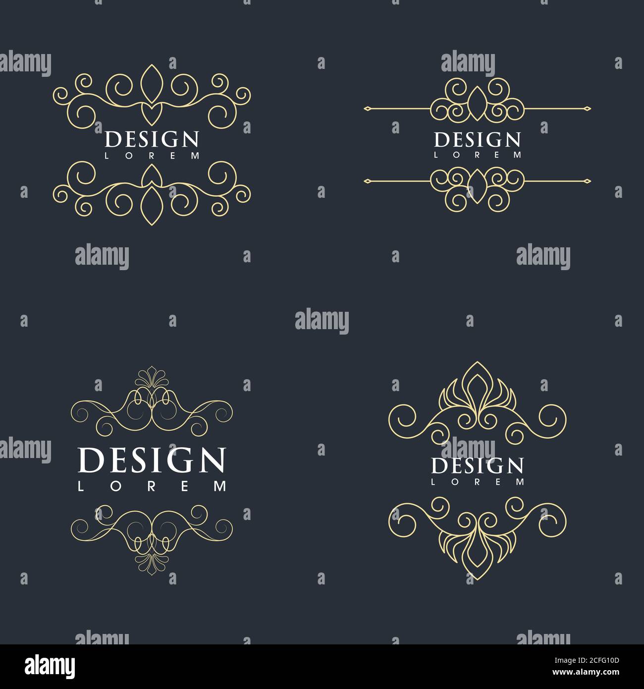 Vintage border line Template vector illustration design Stock Vector ...